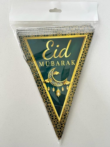 Eid Mubarak Banner Eid Mubarak Triangle Flag Banner | eBay UK