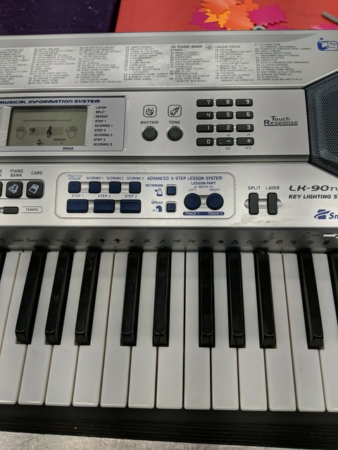 Casio Lk-90tv 61 Key Electronic Keyboard Karaoke Lighting System for ...