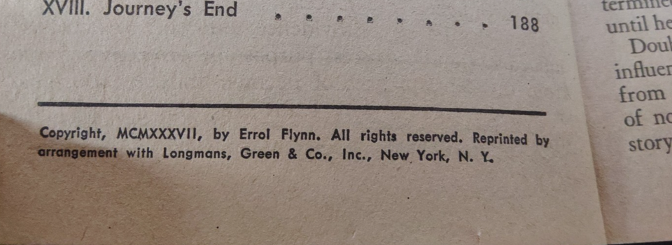 Beam Ends by Errol Flynn 1937 Dell Paperback with Map on Back Cover | eBay