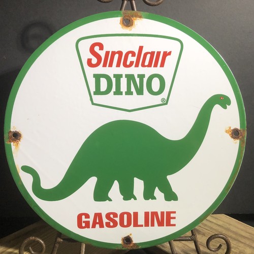 VINTAGE SINCLAIR GASOLINE PORCELAIN GAS PUMP "DINO" ADVERTISING SIGN | eBay