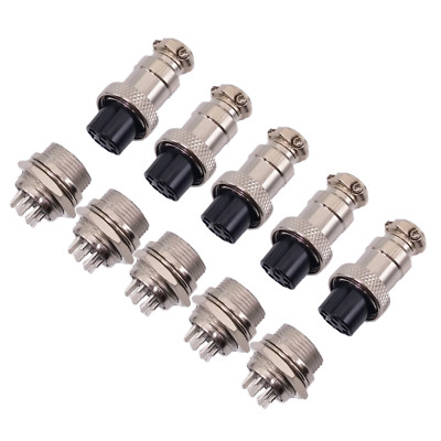 US Stock 5 Pair Aviation Plug 8 Pin Male Female Panel Wire Connector ...