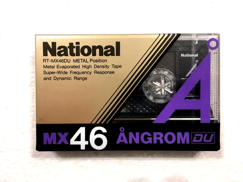 NATIONAL MX 46 DU Angrom audio cassette blank tape sealed Made in Japan ...
