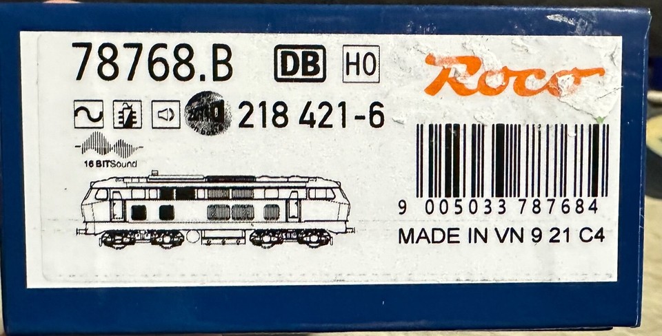 ROCO HO 78768 Diesel Locomotive Br218 DBAG Ep VI AC - Sound | eBay