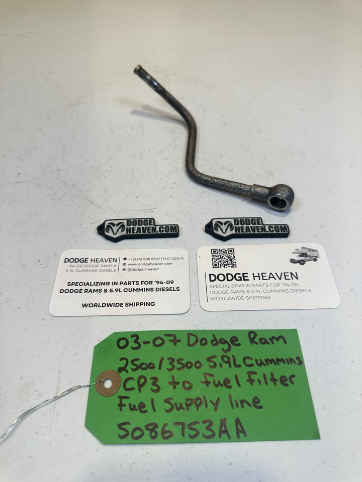 2003-2007 Dodge Ram 2500 3500 5.9L Cummins CP3 Fuel Supply Line ...