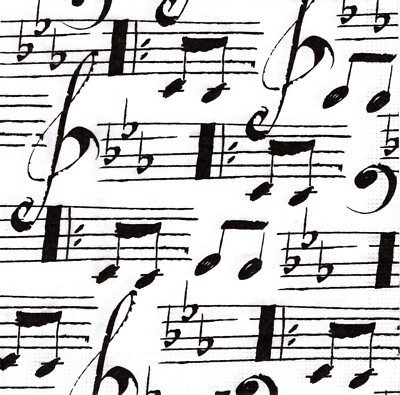 (2) Two Paper Lunch Napkins for Decoupage/Mixed Media - Musique music ...