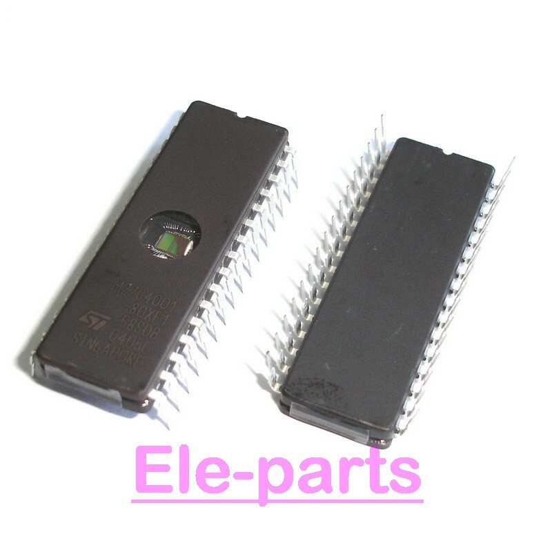 2 PCS M27C4001-80XF1 DIP-32 4 Mbit (512Kb x 8) UV EPROM and OTP EPROM ...