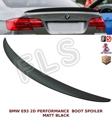 BMW 3 SERIES E93 CONVERTIBLE REAR BOOT TRUNK SPOILER LIP MATTE BLACK ...