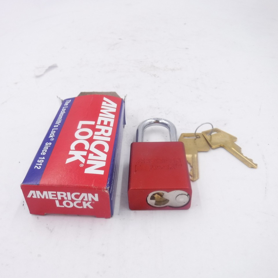 Master Lock Safety Padlock Aluminum Red 1/4" x 1-1/2" Shackle A1106RED ...
