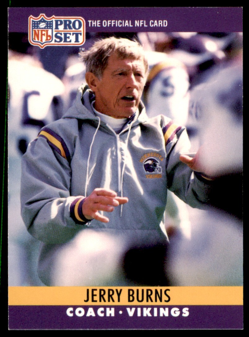 1990 Pro Set Jerry Burns Minnesota Vikings #200 | eBay