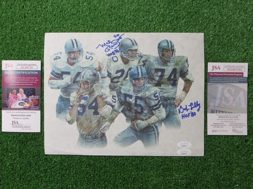 BOB LILLY & MEL RENFRO SIGNED 8.5" x 11" DALLAS COWBOYS Doomsday D ...