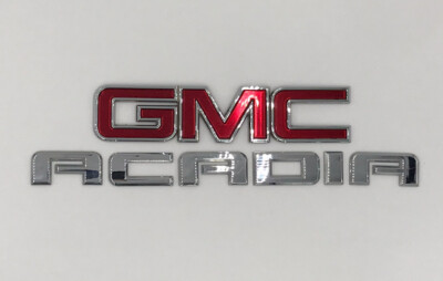 2007 - 2012 GMC ACADIA REAR OEM CHROME TRUNK SIDE PILLAR EMBLEM BADGE ...