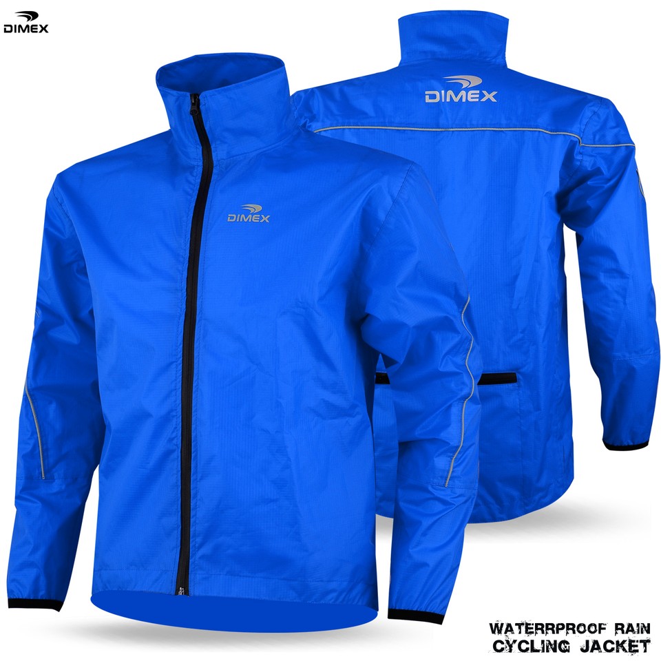 Mens Cycling Jacket High Visibility Waterproof Running Top Rain Coat S ...