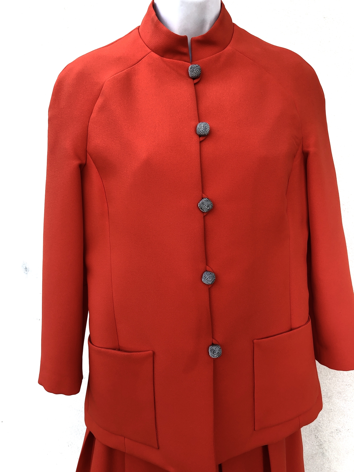 Vintage VTG 1960s 60s Ike Clark Orange 2 Piece Skirt Suit Set | eBay