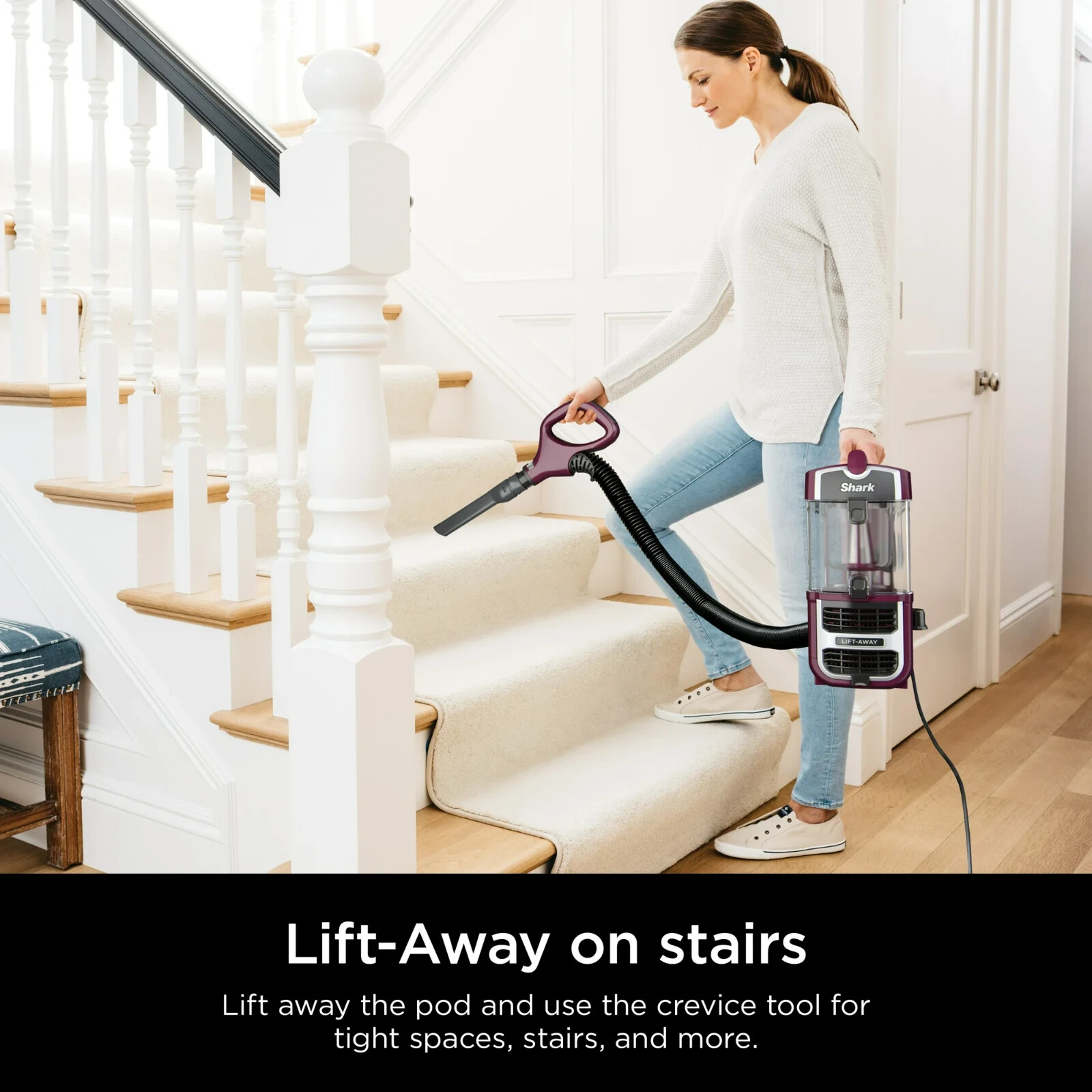 Shark UV725 Navigator Lift-Away Self Cleaning Brushroll Upright Vacuum ...