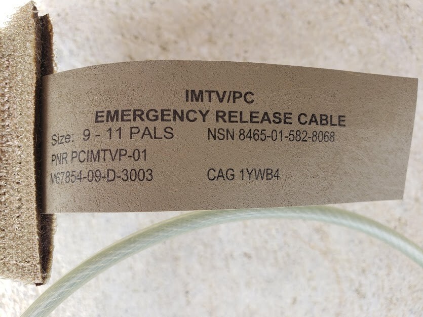 USMC Coyote IMTV/PC Emergency Release Cable (Pull Cable) With NSN Size ...