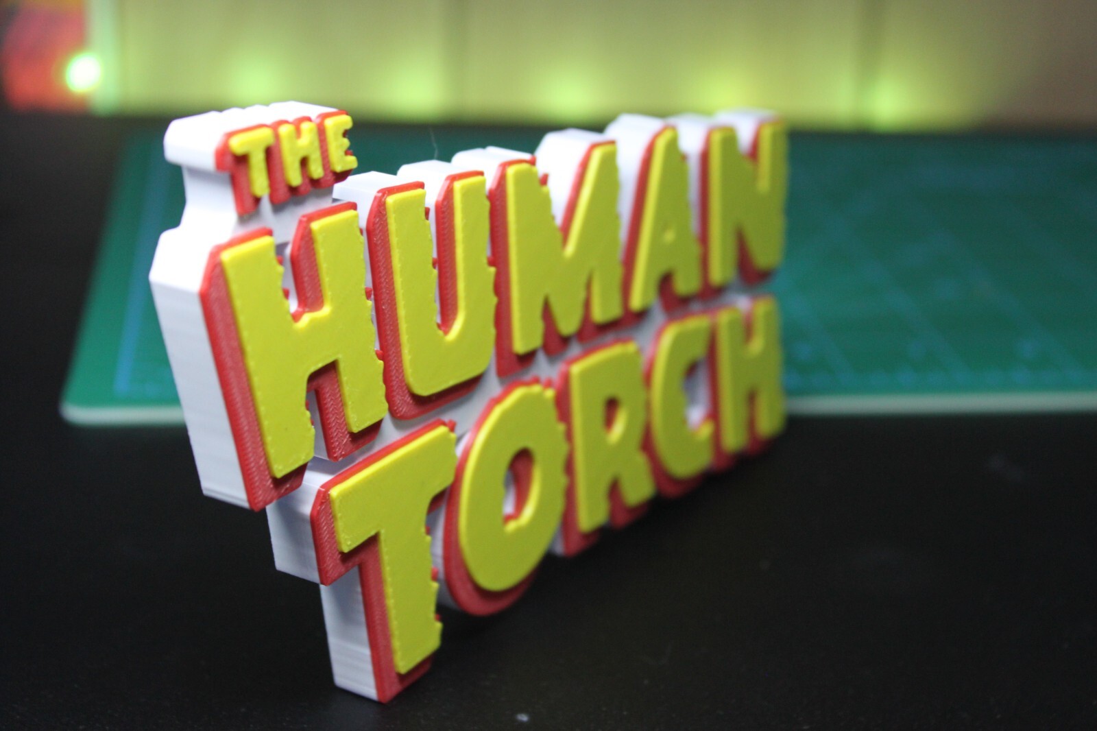 Human Torch 3D printed Comic Logo Art | eBay