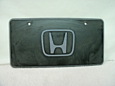 HONDA LOGO License Plate-- BLACK W Gray *H* -- Plastic | eBay