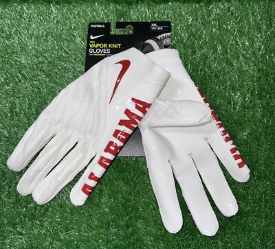Nike Alabama Crimson Tide Team Issued Vapor Knit 4 Football Gloves Size ...