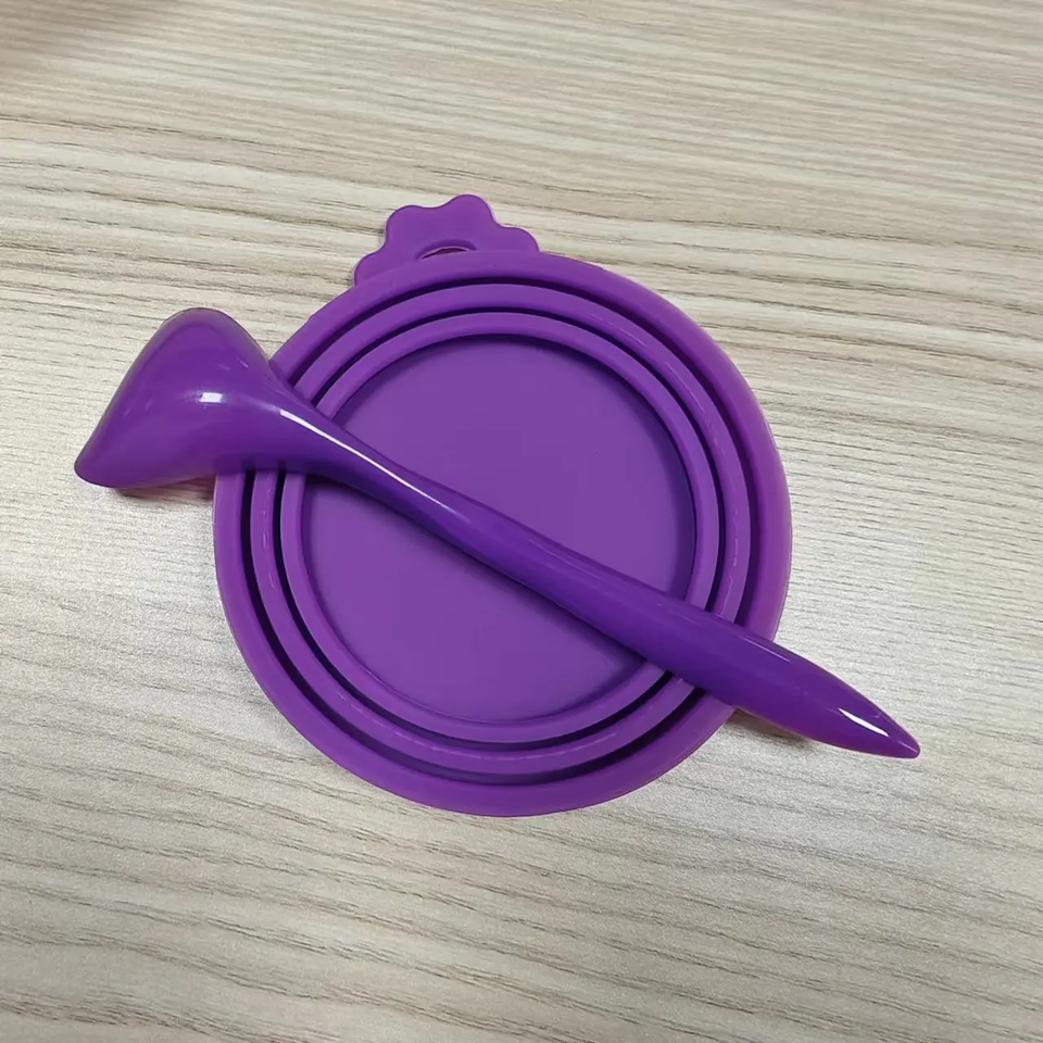 2Pcs/Set Reusable Pet Food Can Cover and Spoon Portable Dogs Cat ...