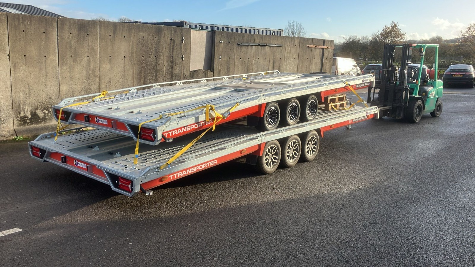 New Brian James T6 20ft x 7ft 6in T Transporter Car Trailer Beavertail ...