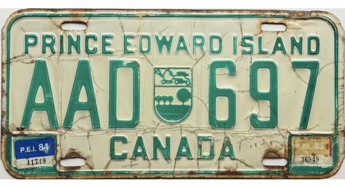 *BARGAIN BIN* 1983 1984 Prince Edward Island License Plate #AAD-697 | eBay