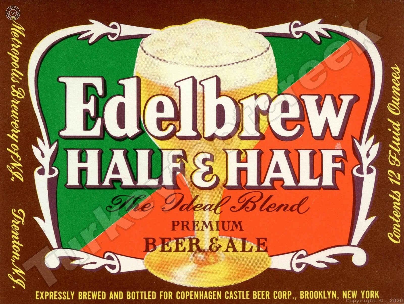 Edelbrew Half & Half Beer Label 9" x 12" Metal Sign | eBay