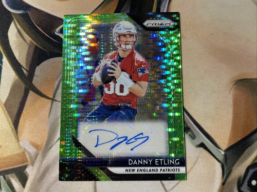 2018 Panini Prizm FOOTBALL DANNY ETLING Rookie Autograph Green Pulsar ...
