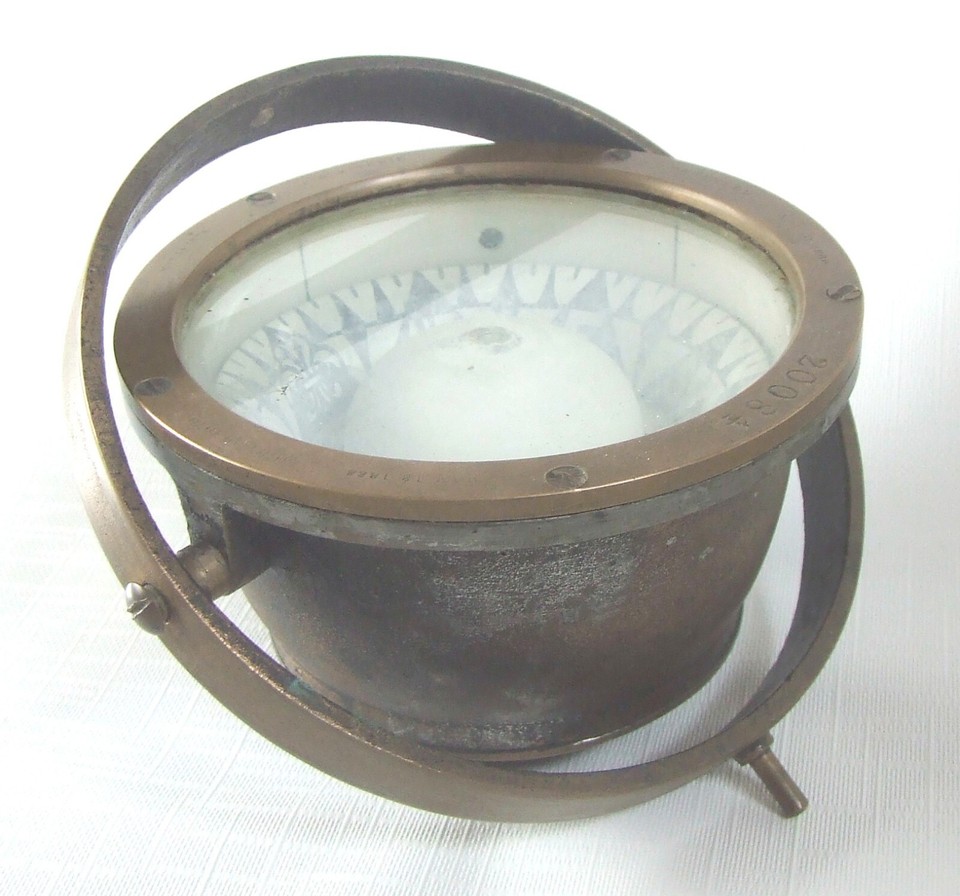 Antique E.S. Ritchie Ship's Compass Circa 1890's, Rare US Naval Compass ...