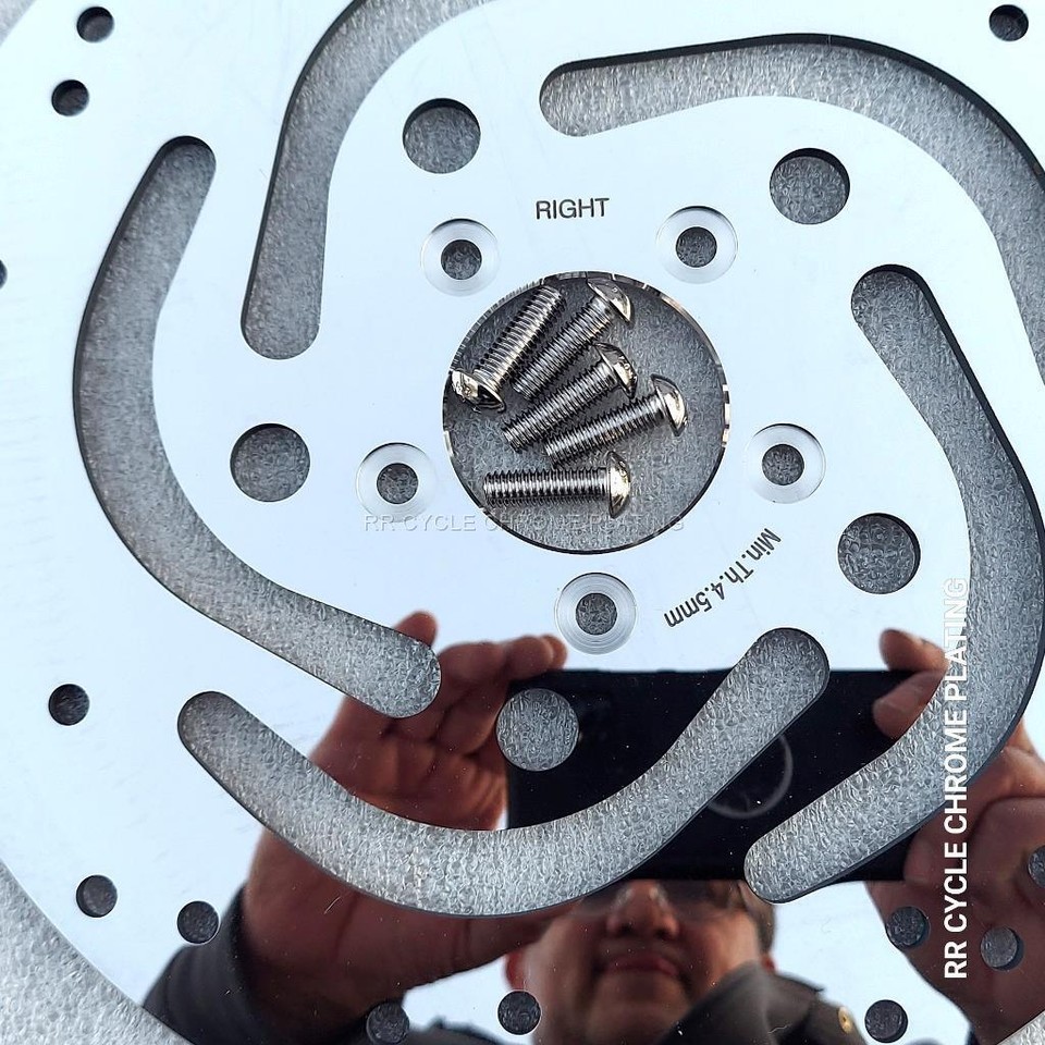 Harley Polish Front Left Right Touring Rotors 00-07 Mirror Polished w ...