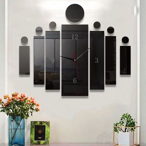 Mirror acrylic three-dimensional wall sticker wall clock | eBay