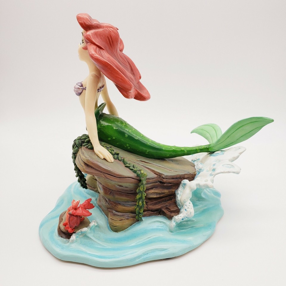 The Little Mermaid Disney Story Book Figurine Ariel Watched Him From A ...