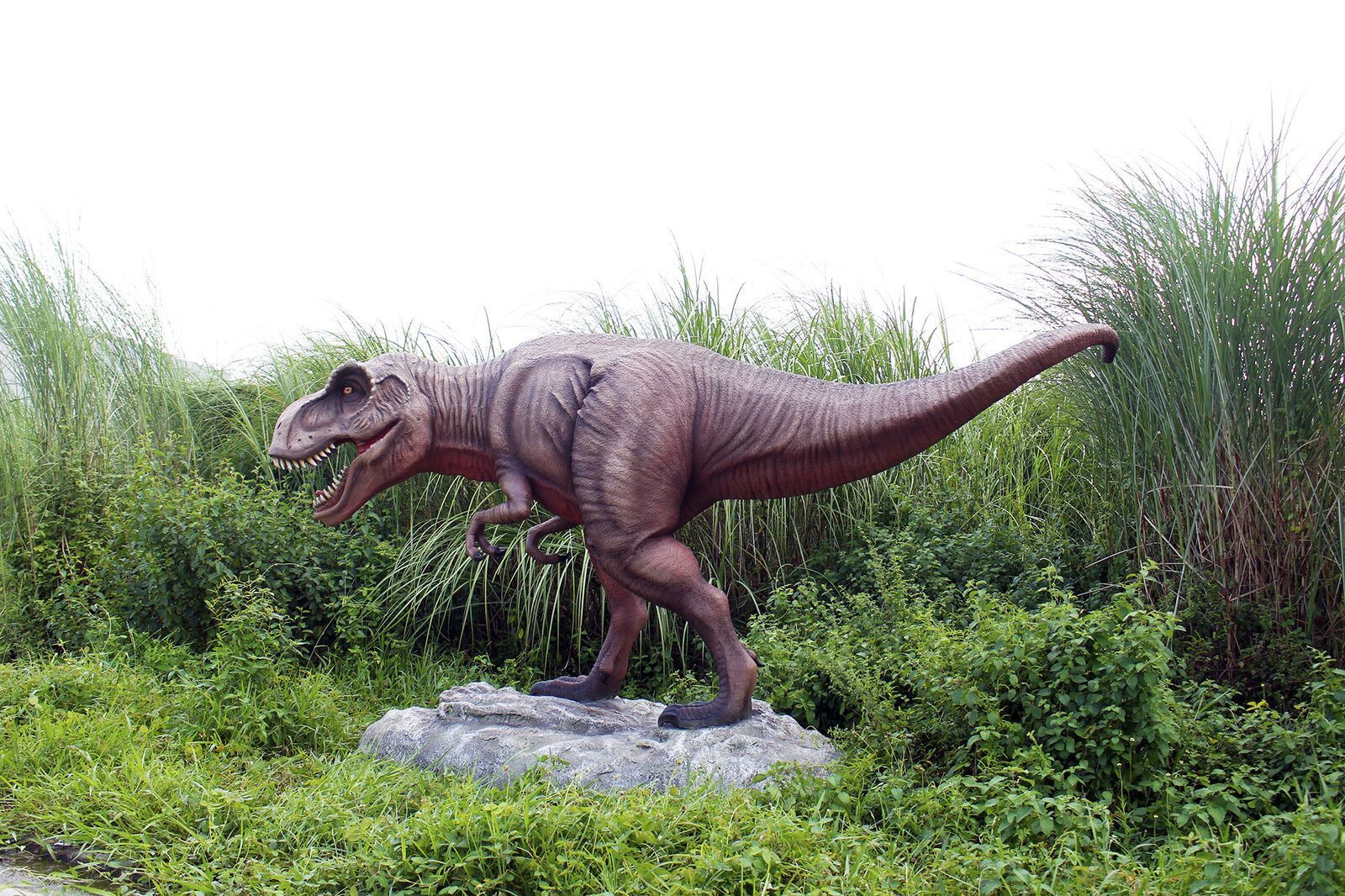 Large Jurassic T-Rex Dinosaur Statue Museum Quality 10FT Long Life Size ...