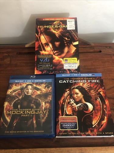 Hunger Games 3 Set Catching Fire/Mockingjay Blu-Ray DVD Jennifer ...