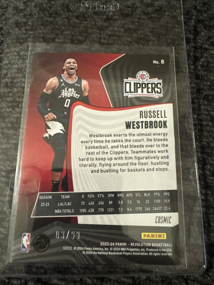 2023-24 Panini Revolution #8 Russell Westbrook Cosmic #/99 | eBay