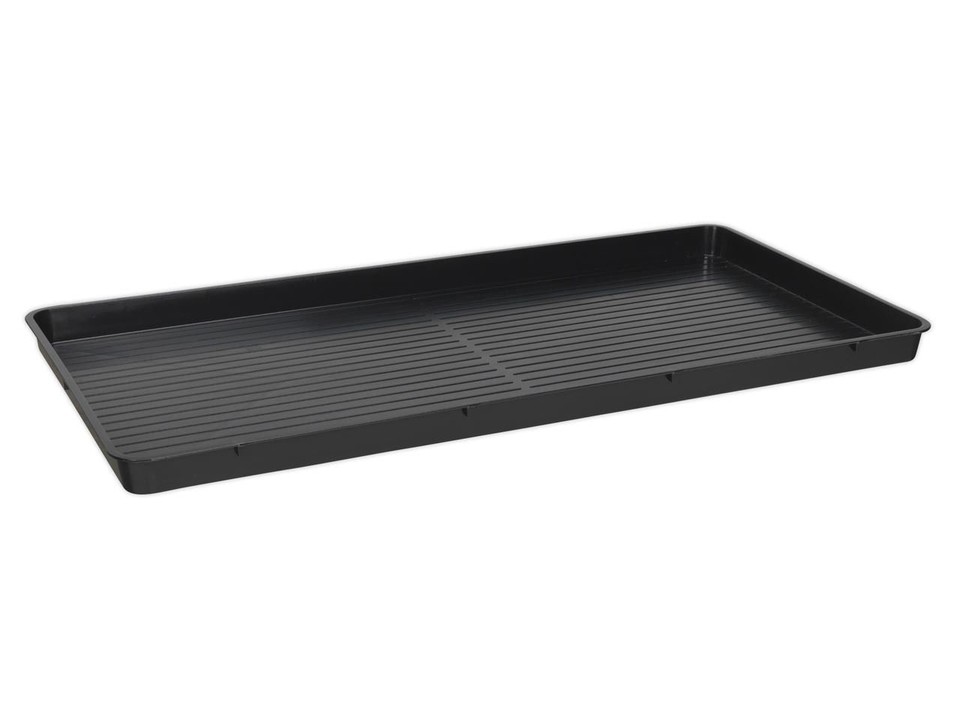 Black Plastic Large Low Profile Drip Tray 110cm x 55cm x 5cm Garage ...