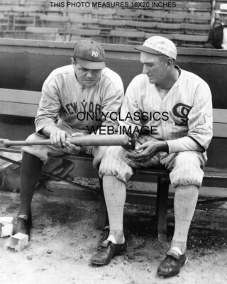 BASEBALL LEGENDS YANKEE BABE RUTH & BLACK SOX SHOELESS JOE JACKSON ...