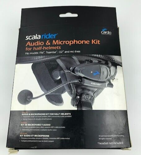 Cardo Scala Rider Audio & Microphone Kit For Half Helmets - Headset Not ...