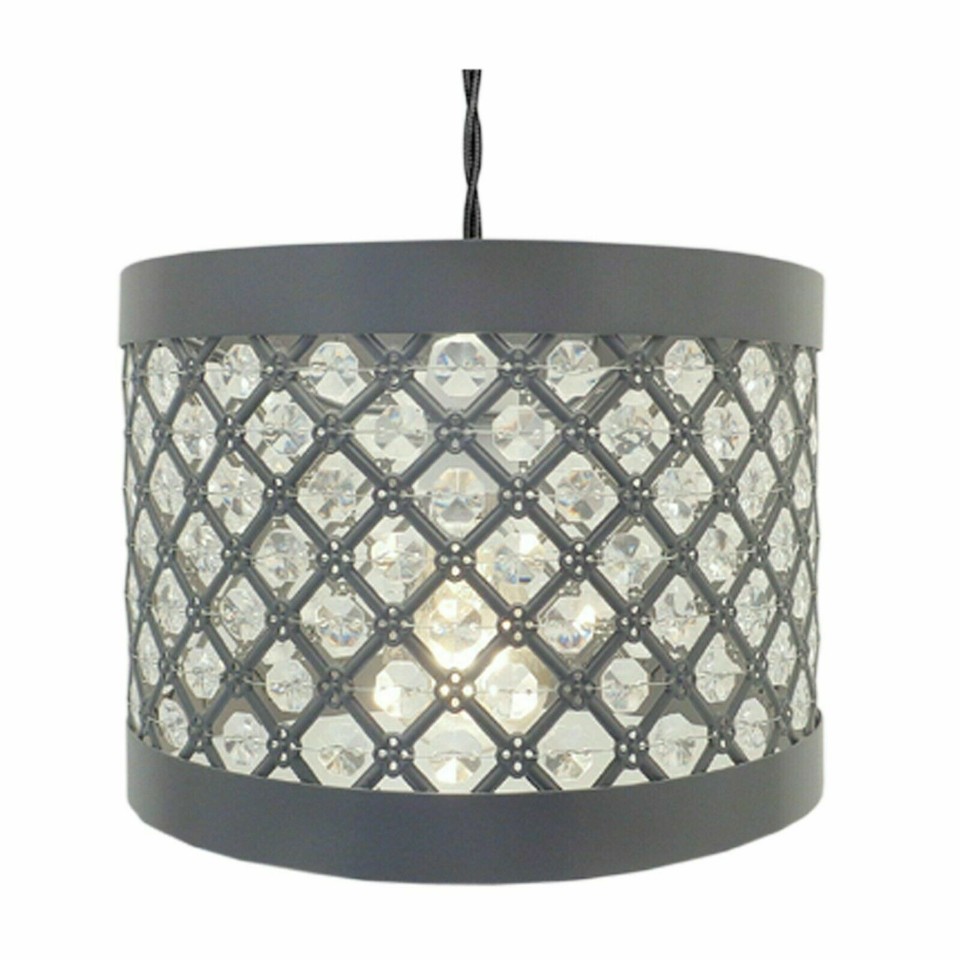 Modern Chandelier Acrylic Crystal Light Shades Droplet Ceiling Pendant ...