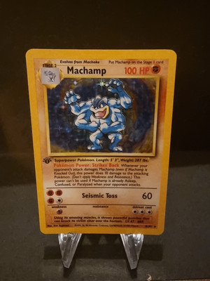 Pokémon TCG Machamp Base Set Holo 1st Edition MP | eBay UK