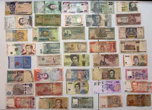 Circulated Lot of 40 Foreign Banknotes World Paper Money Collectible ...