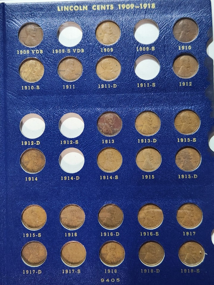 1909-1940 Lincoln Cent Collection (79 diff) - Whitman Coin Album-see ...