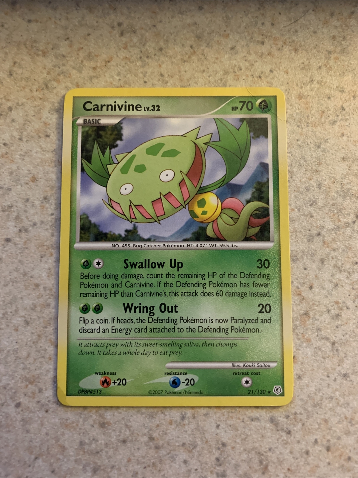 Carnivine 21/130 Diamond and Pearl Rare Pokemon Card LP | eBay