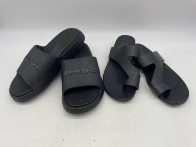 Lot of 2 - Women's Flip Flops Sandals: Naturalizer Size 7M and Bebe ...
