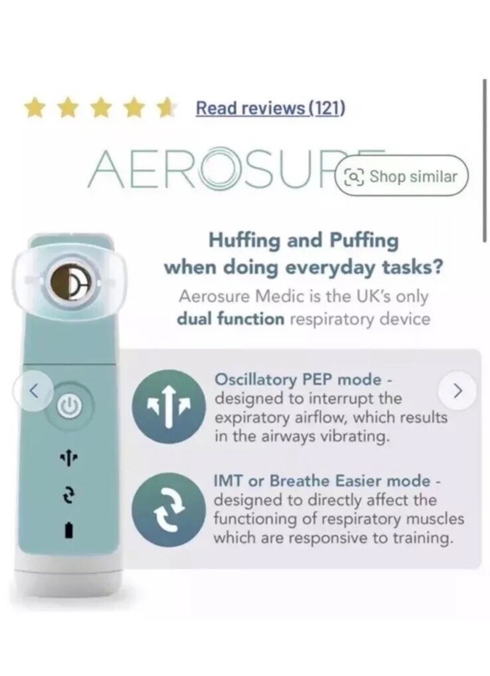 Revitive Aerosure Breathing Device RRP£220 SAVE £120 COPD SMOKERS&EX 🚫 ...