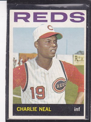 1964 CHARLIE NEAL - Topps Baseball Card # 436 - Cincinnati Reds - HIGH ...