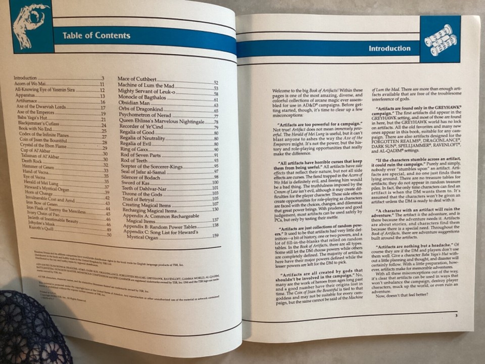 LOWER PRICE! Advanced Dungeons & Dragons Book of Artifacts 2nd Edition ...