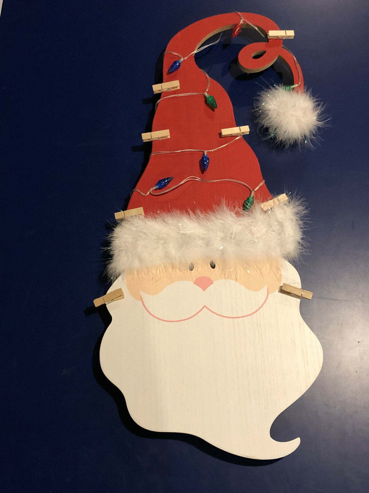 RARE PIER 1 LED LIGHT UP 32" SANTA GREETING CARD HOLDER | eBay