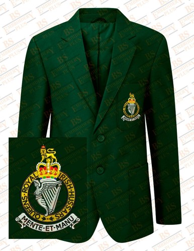 QUEEN'S ROYAL IRISH HUSSARS BLAZER EMBROIDERED REGIMENTAL CREST | eBay UK