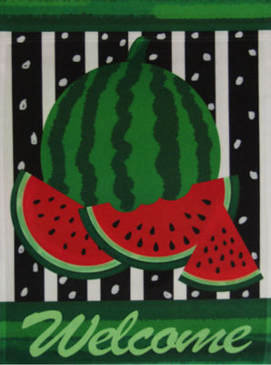 12x18 12"x18" Watermelons Melons Welcome Vertical Sleeve Flag Garden ...