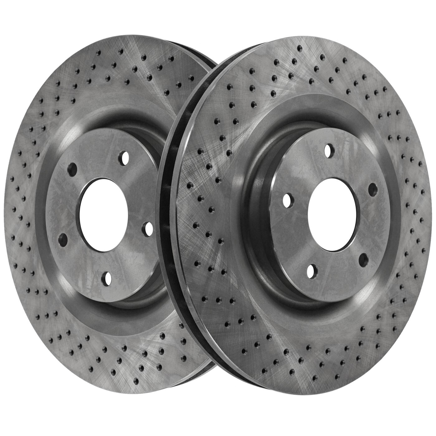 Front Cross-Drilled Disc Brake Rotors For 2005-2013 Chevrolet Corvette ...